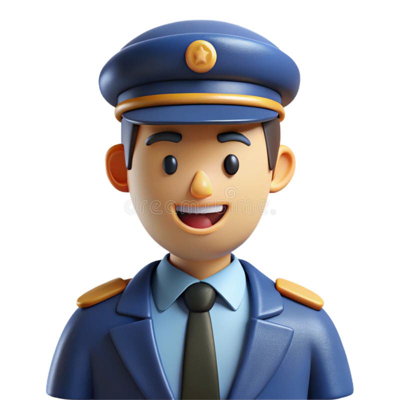 Customs Officer 3D Icon Perfectly Stock Illustration - Illustration of ...