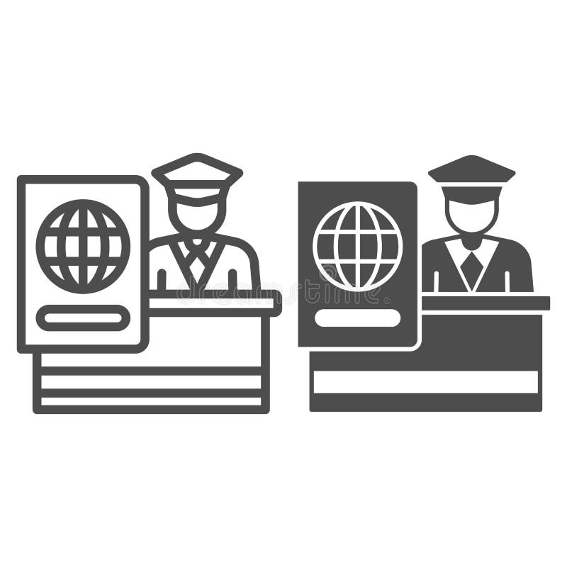 Customs Line Icons, Signs, Vector Set, Outline Illustration Concept ...