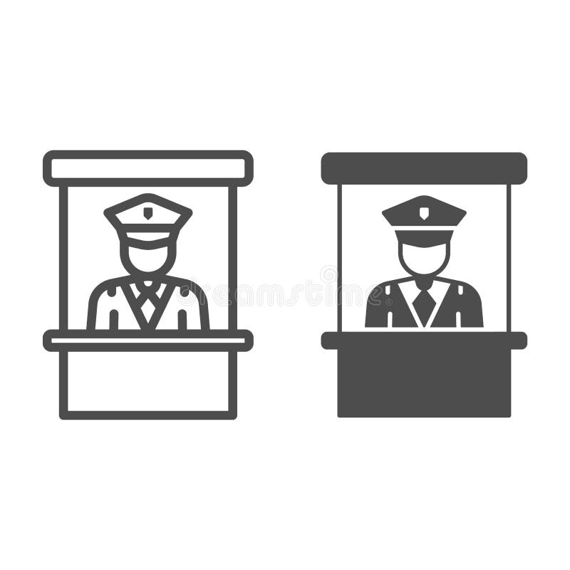 Customs Line Icon Set, Security Check Symbols Collection or Sketches ...