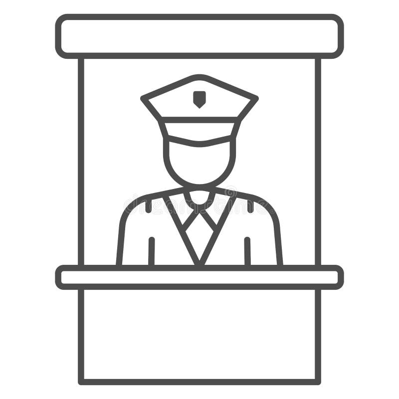 Customs Officer at Reception Line and Solid Icon, Security Check ...