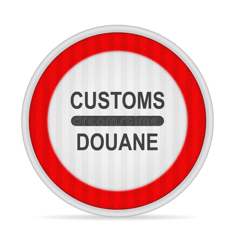 Customs Drive through, Road, Tollgate Line and Solid Icon, Security ...