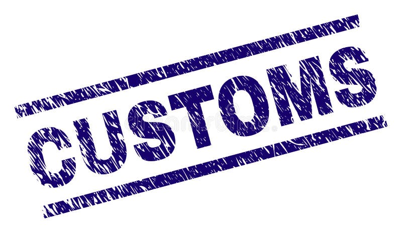 Grunge Textured CUSTOMS Stamp Seal Stock Vector - Illustration of mark ...