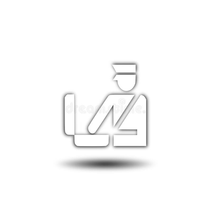Customs White Icon, Sign, Illustration Stock Illustration ...