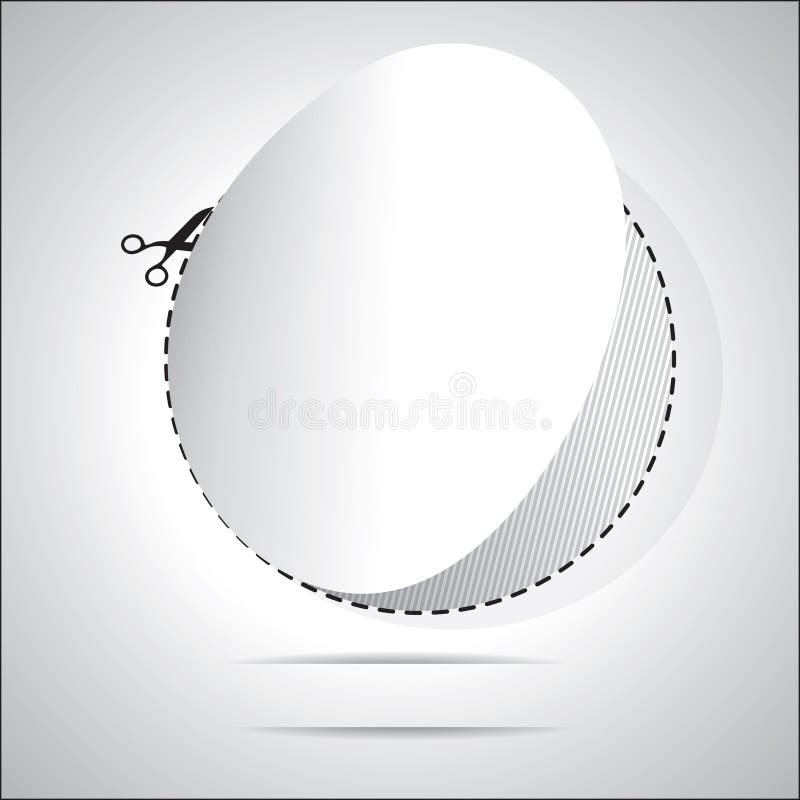 Cut Along the Dotted Line. Vector Illustration Decorative Design Stock ...