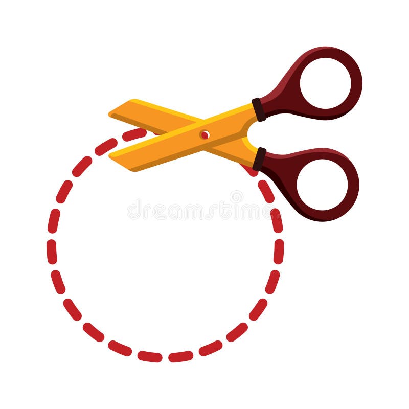 Cut Along the Dotted Line. Vector Illustration Decorative Design Stock ...