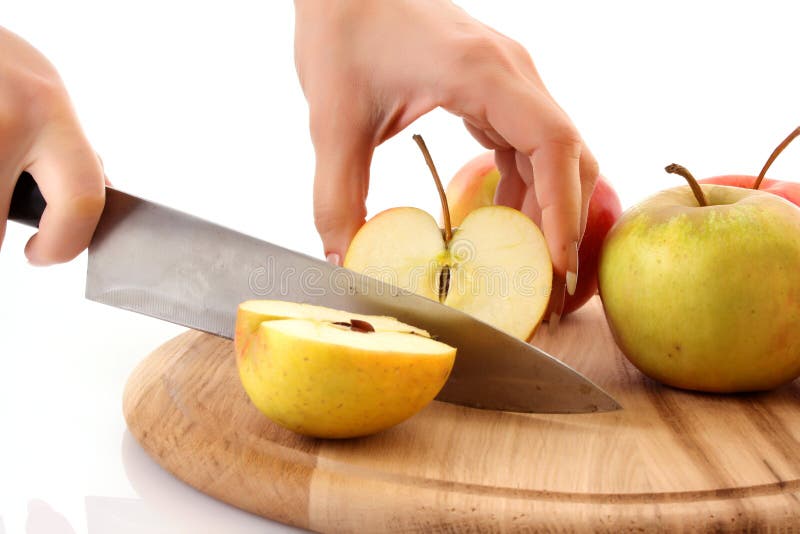 Cut apple stock photo. Image of snack, healthy, diet - 11809054