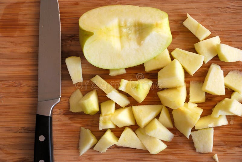 Cut apple stock photo. Image of table, fruit, apple, apples - 5202044