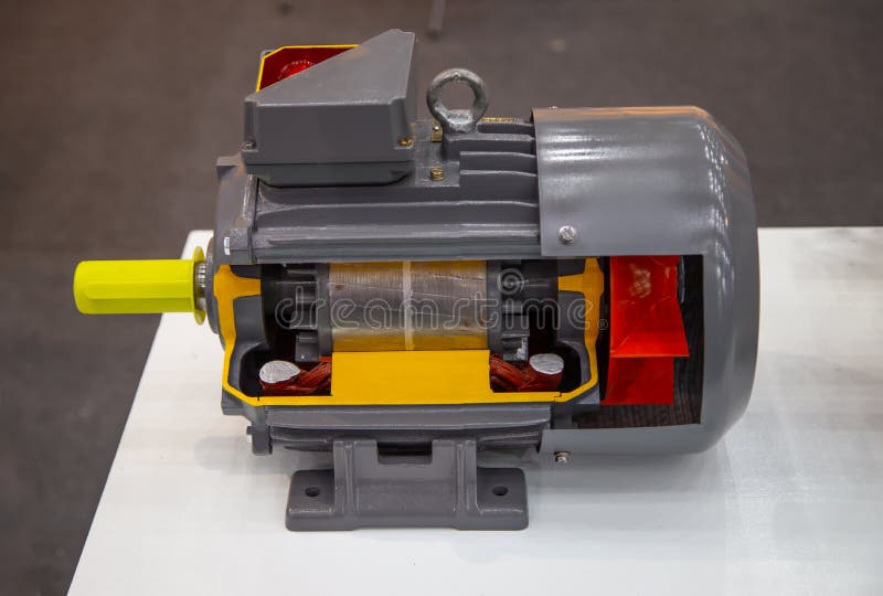 Cut away electric motor stock image. Image of maintenance - 151945245