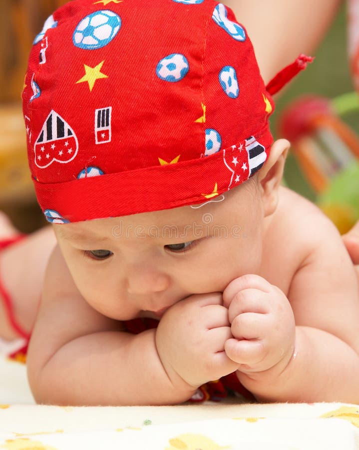 Cut baby boy stock photo. Image of innocent, human, headband - 6223292