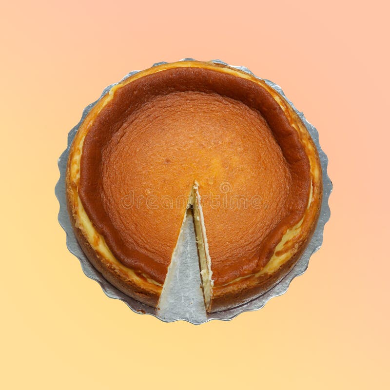 Cut Baked Cheesecake on Tray Stock Image - Image of cake, creamy: 268303499