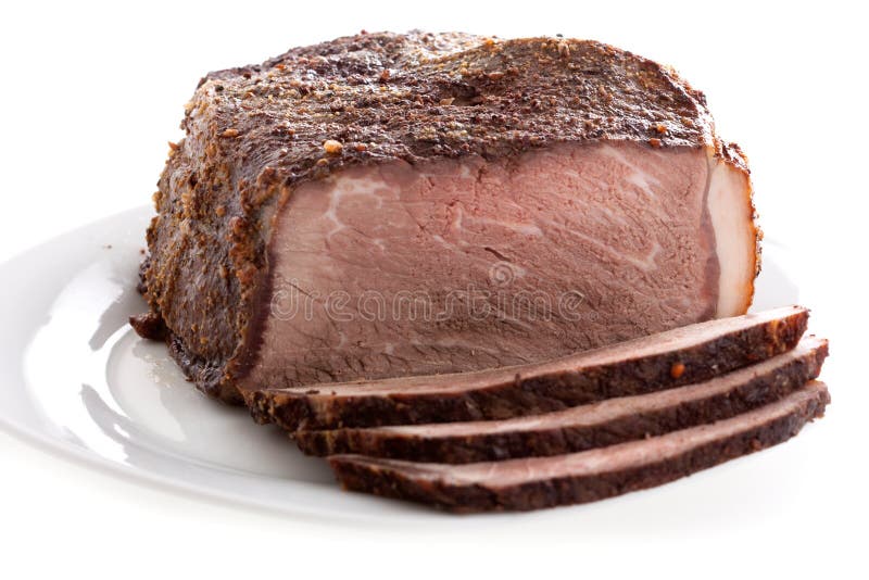 Cut beef stock image. Image of steak, lunch, pieces, delicatessen ...