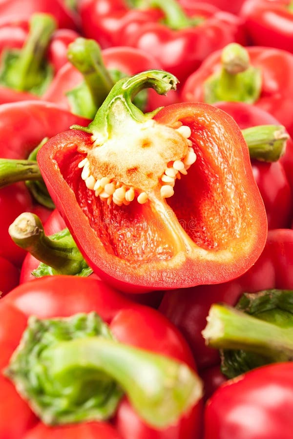 Cut bell pepper stock photo. Image of studio, white, ripe - 21674906