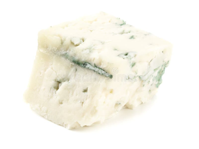 Cut of Blue Cheese Isolated on White Background. Macro Stock Image ...