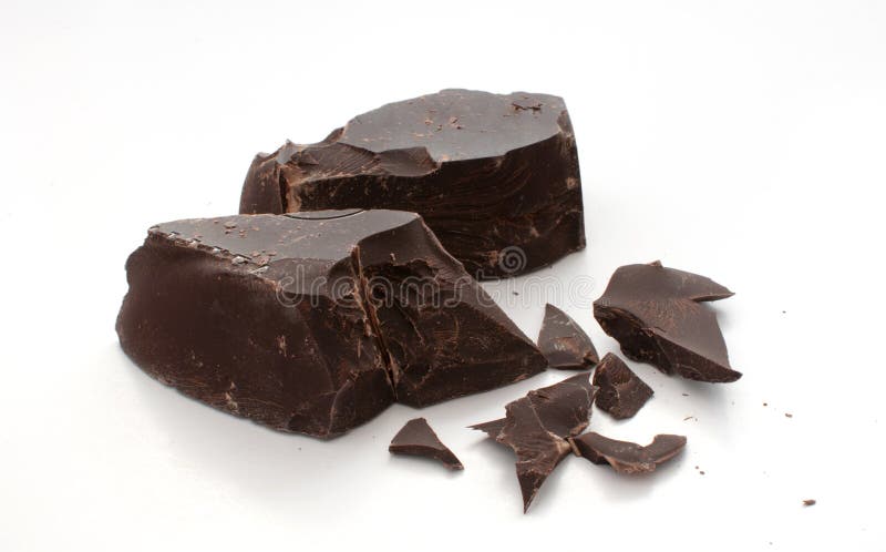 Cut and Broken Pieces of Dark Chocolate Stock Image - Image of cooking ...