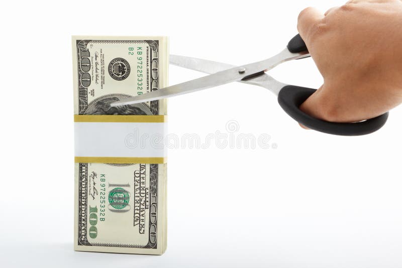 Cut the budget stock photo. Image of budget, paper, currency - 22766474