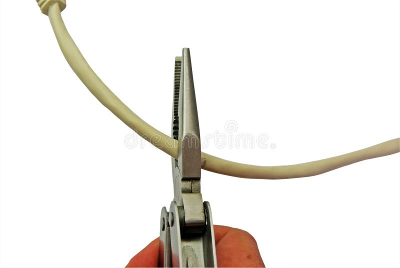 Cut the cable stock vector. Illustration of ethernet - 11898556
