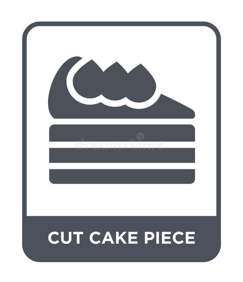 Cut Cake Piece Icon in Trendy Design Style. Cut Cake Piece Icon ...