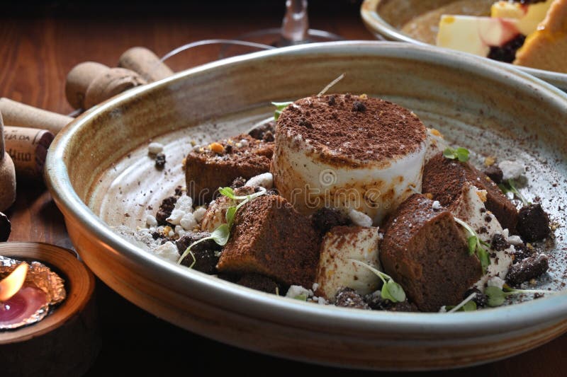 Cut Cake Tiramisu Pudding Layer Dust Stock Photo - Image of ladyfinger ...