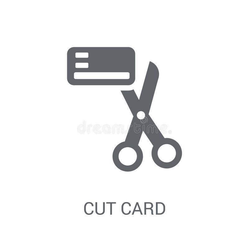 Cut Card Icon. Trendy Cut Card Logo Concept on White Background Stock ...