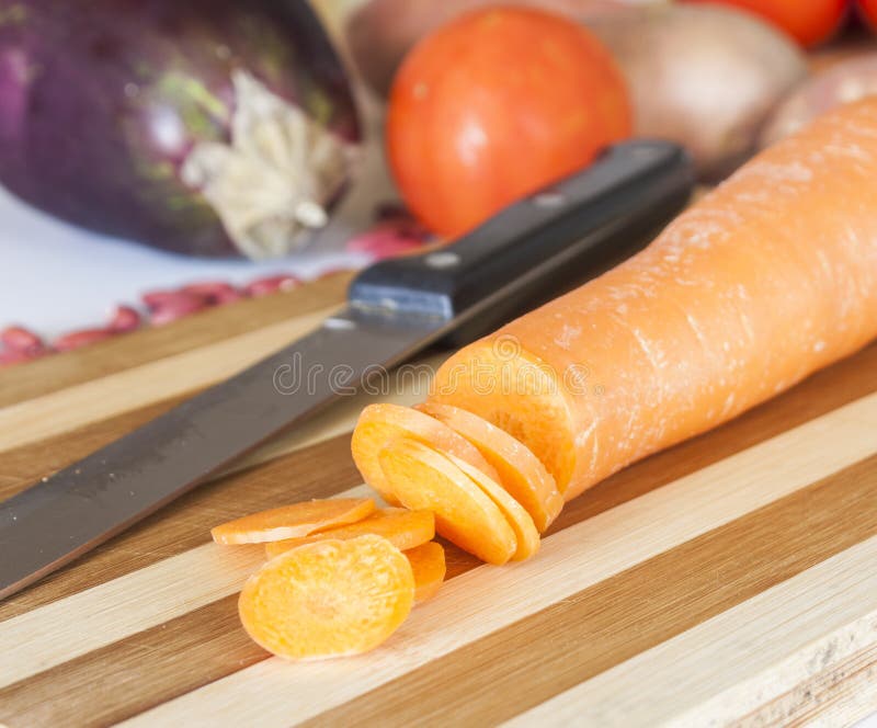 Cut carrots stock photo. Image of home, healthy, kitchen - 26702386