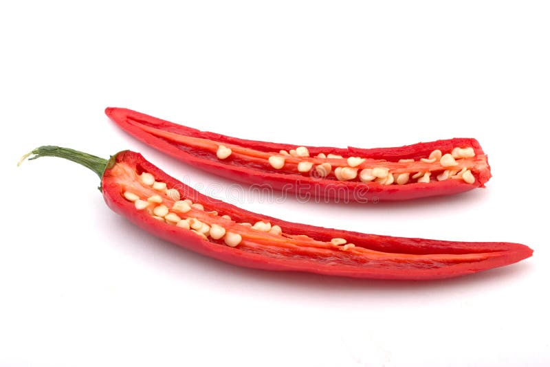 Cut chili pepper stock photo. Image of refreshment, close - 2507788