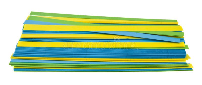 Cut Colored Paper Isolated on White Background Stock Photo - Image of ...