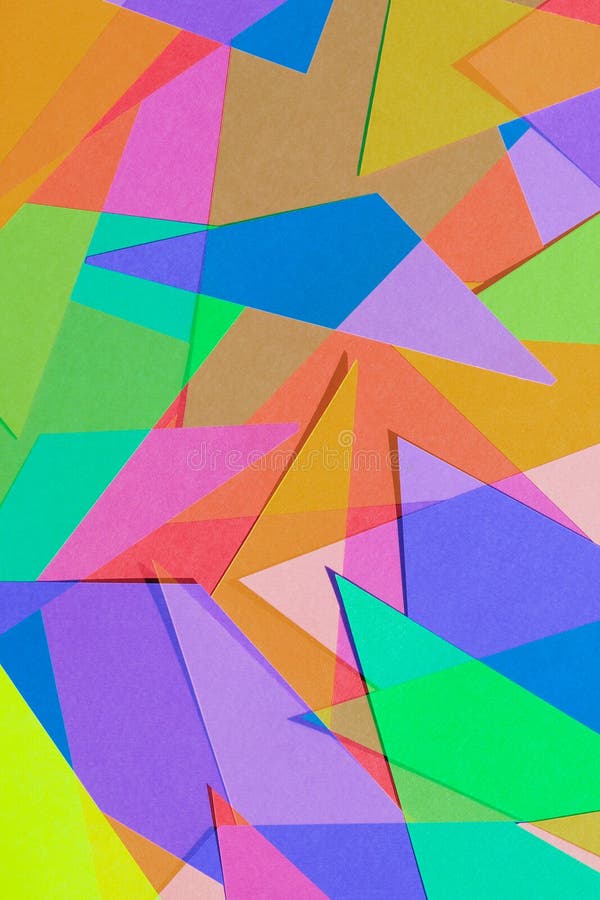 Cut Coloured Paper 8 stock image. Image of triangles - 59713479