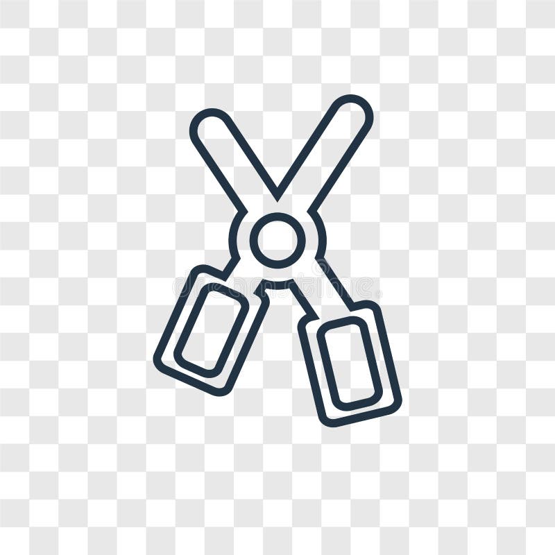 Cut Concept Vector Linear Icon Isolated on Transparent Background, Cut ...