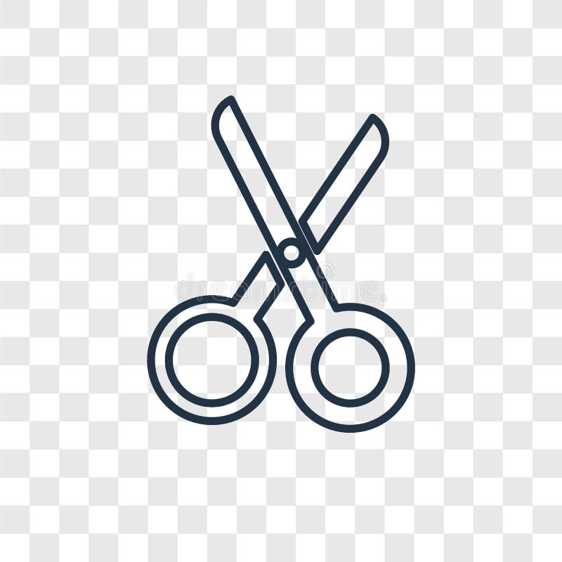 Cut Concept Vector Linear Icon Isolated on Transparent Background, Cut ...