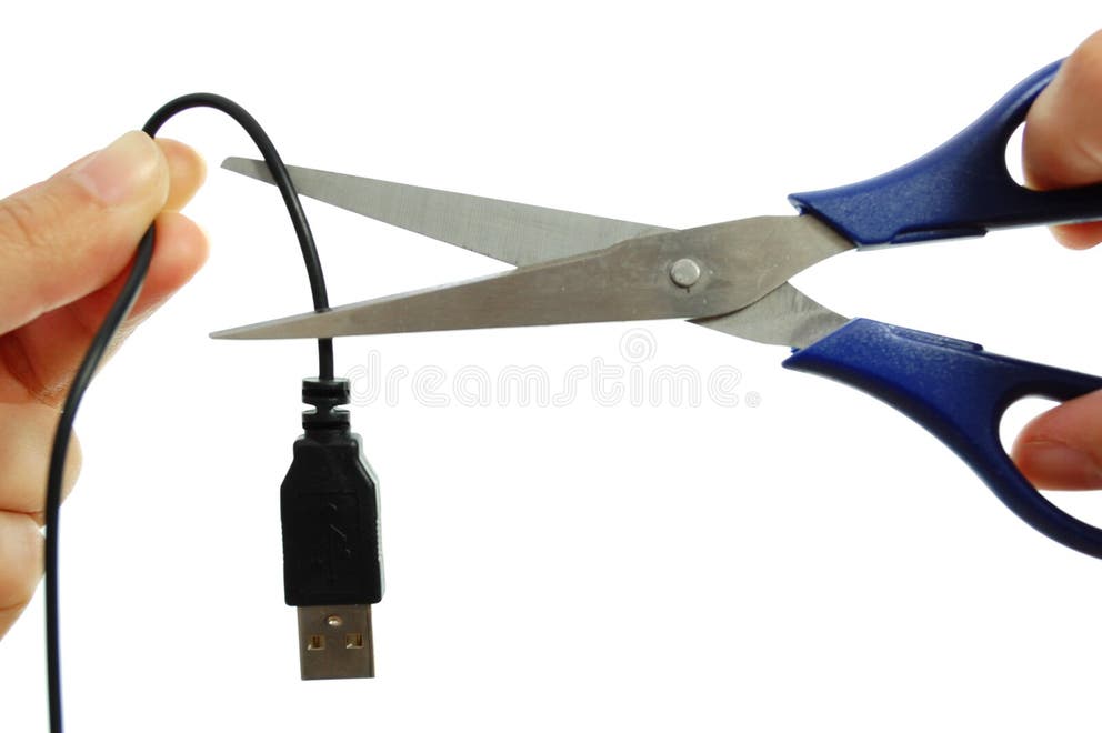 Cut connection stock photo. Image of technology, interruption - 13388166