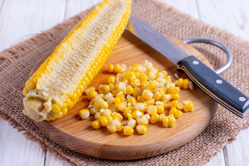 Cut the corn grain stock image. Image of harvest, bowl - 153082313