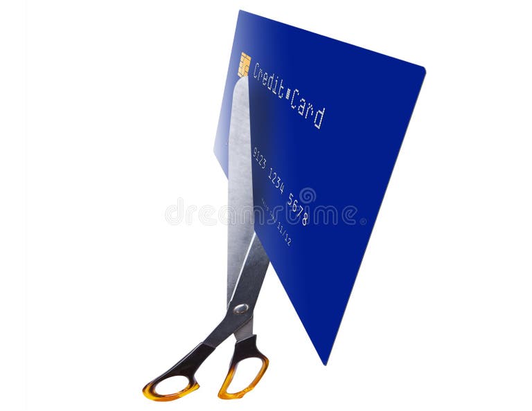 Cut the Credit Card stock image. Image of loss, money - 10014021
