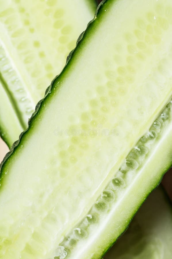 Cut the Cucumber Pieces Close Up Stock Image - Image of healthy ...