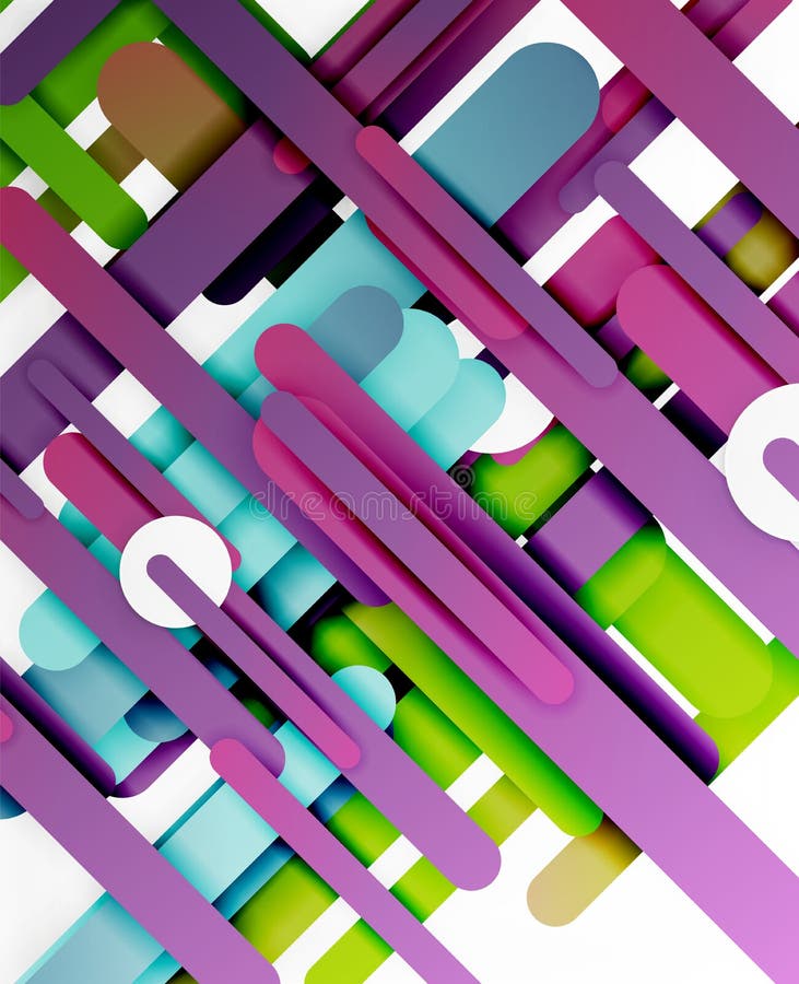 Cut 3d Paper Color Straight Lines Abstract Background Stock Vector ...