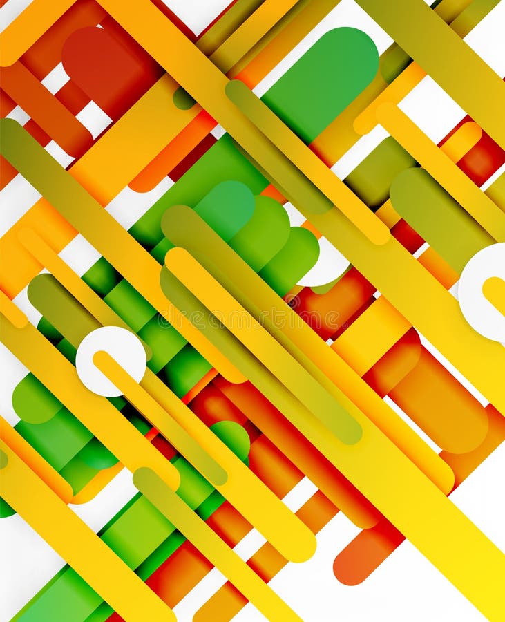 Cut 3d Paper Color Straight Lines Abstract Background Stock Vector ...