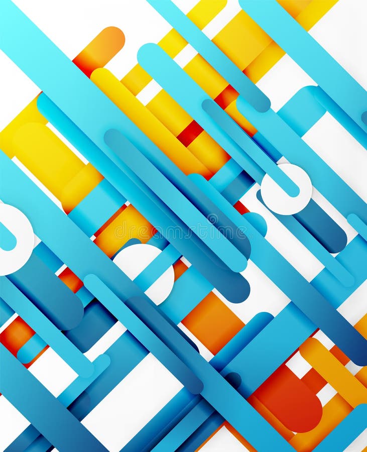 Cut 3d Paper Color Straight Lines Abstract Background Stock Vector ...