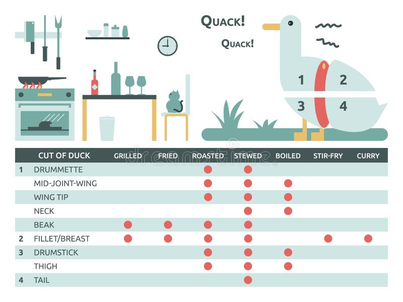 Cut of Duck stock vector. Illustration of chart, graphic - 57426103