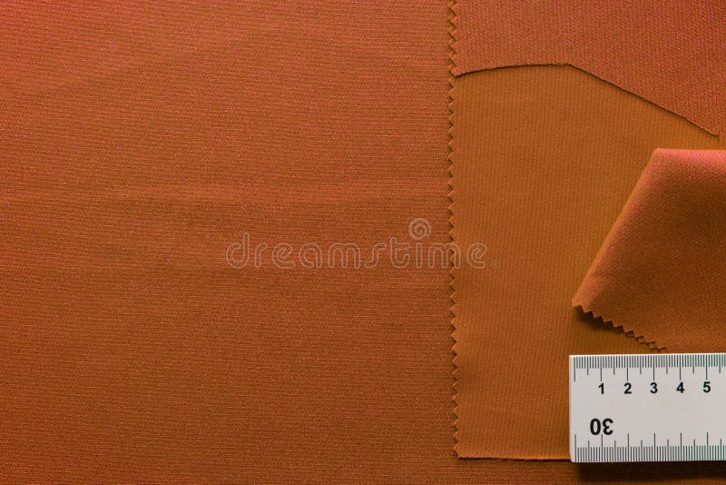 Cut Fabric on a Table with a Ruler Stock Image - Image of atelier ...