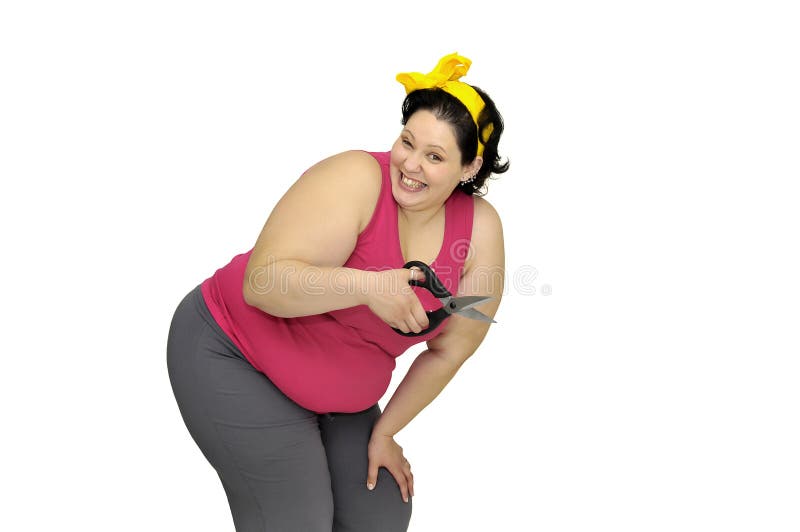 Cut the fat stock photo. Image of female, curves, white - 16215806