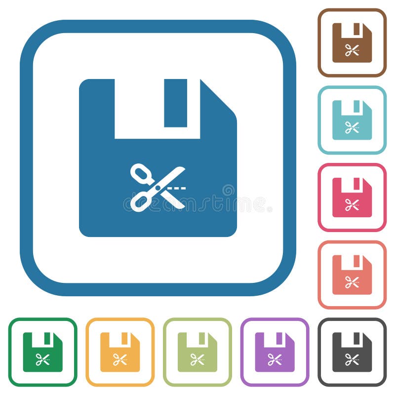 Cut file simple icons stock vector. Illustration of rounded - 200704089