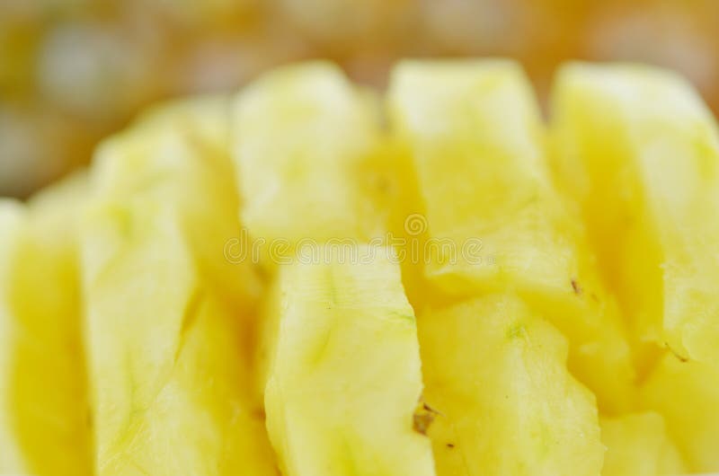 Cut Flesh Fresh Pineapple, Detail Stock Photo - Image of collection ...