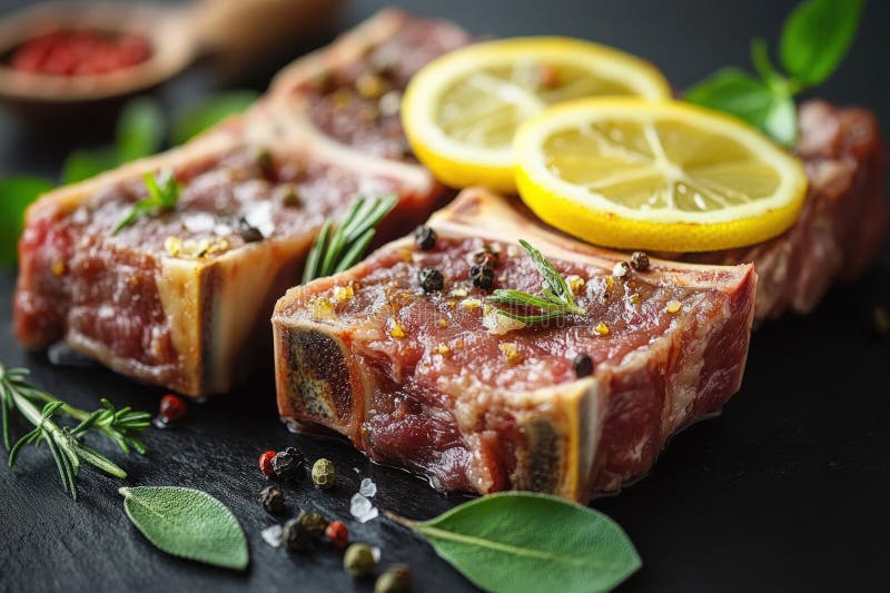 A Cut of Foreshank Lamb on a Butcher S Table, Rustic and Appetizing ...