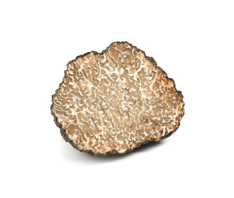 Cut Fresh Black Truffle Isolated on White Stock Image - Image of ...