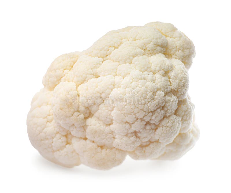 Cut Fresh Raw Cauliflower on White Background Stock Photo - Image of ...