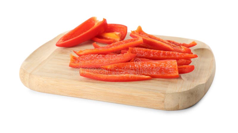 Fresh Cut Red Bell Pepper with Focus on Seeds Stock Image - Image of ...