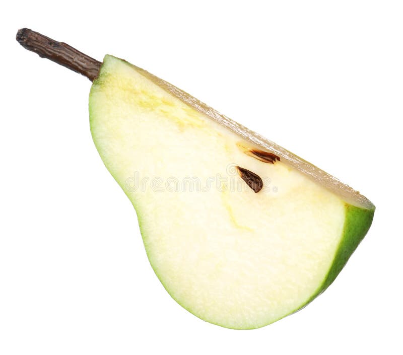 Cut Fresh Ripe Pear Isolated on White Stock Photo - Image of diet, food ...