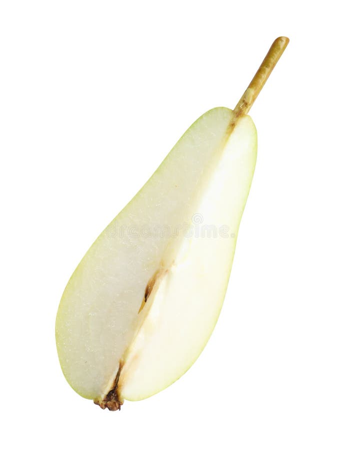 Cut Fresh Ripe Pear Isolated on White Stock Photo - Image of delicious ...