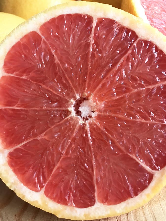 Cut Grapefruit, Close View. Stock Image - Image of diet, vitamin: 354314365