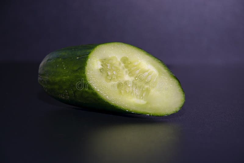 Cut a Green Cucumber in Half. Stock Image - Image of inscription, heart ...