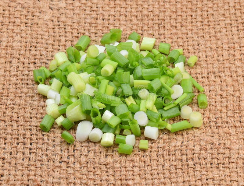 Cut green onio stock photo. Image of bunch, leek, scallion - 180663738